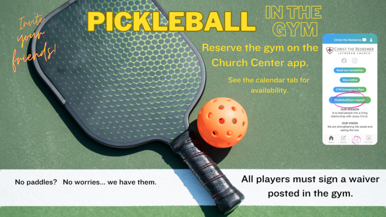 Pickleball/Gym - Christ the Redeemer Lutheran Church